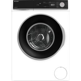 Sharp Waschmaschine &raquo;ES-NFA814BW1NA-DE&laquo; 8 kg 1400 U/min schwarz-wei&szlig; 8 kg - geeignet f&uuml;r Haushalte ab 4 Personen