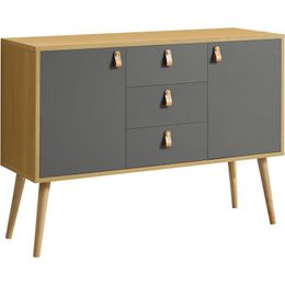 OTTO home Sideboard &raquo;Avril&laquo; Korpus aus Melamin & MDF, ABS-Kunststoff Kanten, Soft-Close-Funktion B/H/T: 120cm x 85cm x 40cm, 3 Stk., Esche Eukalyptus,
