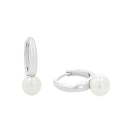 Amor Damen Paar Creolen &raquo;Schmuck Geschenk, Perle&laquo; mit Muschelkernperle silber 6mm, Silber 925 (Sterlingsilber)