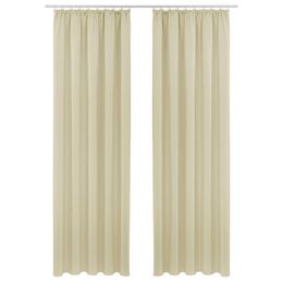OTTO home Vorhang &raquo;SOLA&laquo; Kr&auml;uselband 1 Stk. tlg. Breite:130 cm, 1 Schal, einfarbig, Verdunkelung beige Polyester, Polyester 145cm, Kr&auml;uselband, 130cm