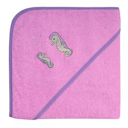 W&ouml;rner Kapuzenhandtuch &raquo;Seepferdchen&laquo; mit Kapuze, maschinenwaschbar, trocknergeeignet lila Frottee, Frottee B/L: 100cmx100cm, 1 Stk., Frottee
