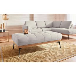 exxpo - sofa fashion Hocker &raquo;Palic, moderner Polsterhocker mit tollen Verarbeitungsdetails&laquo; beige B/H/T: 139cm x 47cm x 71cm, Webstoff