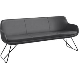 Musterring Essbank &raquo;Tavia&laquo; Schlittengestell in drei Ausf&uuml;hrungen, Breite 180, 200 oder 220 cm grau B/H/T: 180cm x 87cm x 66cm, Echtleder