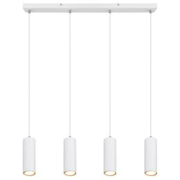Globo LIGHTING H&auml;ngeleuchte &raquo;ROBBY&laquo; GU10 1 Stk. H&auml;ngeleuchte, Metall, h&ouml;henverstellbar, GU10 wei&szlig; 4, H: 120cm, 1 Stk.
