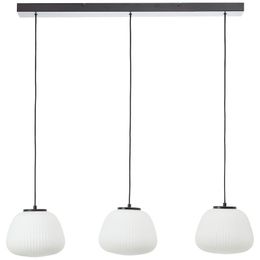 Brilliant Pendelleuchte &raquo;Kaizen&laquo; E27 1 Stk. 176 x 105 x 25 cm, 3 x E27, k&uuml;rzbar, Riffelglas, wei&szlig;/schwarz wei&szlig; 3, 1 Stk.