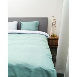 Kayori Bettw&auml;sche &raquo;Shima&laquo; 2 Stk. Hergestellt aus GOTS-zertifizierter Bio-Baumwolle gr&uuml;n Renforc&eacute;, Obermaterial: 100% Baumwolle B/L: 155cm x 220cm, 1 