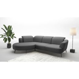 Sit & More sit&more Ecksofa &raquo;Zoe&laquo; ink.Sitztiefenverstellung, wahlweise mit Kopfteilverstellung grau 95% Polyester, 5% Polyamid B/H/T: 309cm x 87cm x 199cm, 