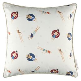 Tom Tailor HOME Kissenbezug &raquo;Swim&laquo; maritimes Dessin Polyester, Baumwolle, Polyester B/L: 45cm x 45cm, 1 Stk., Polyester
