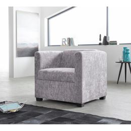 Home Affaire Sessel &raquo;Bob Cocktailsessel, Clubsessel, Loungesessel&laquo; in verschiedenen modernen Farben und Qualit&auml;ten silber Luxus-Microfaser (92% 