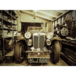 papermoon Fototapete &raquo;Vintage Sports Car&laquo; glatt bunt Vlies B/L: 3m x 2,23m, Bahnen: 6 Stk.