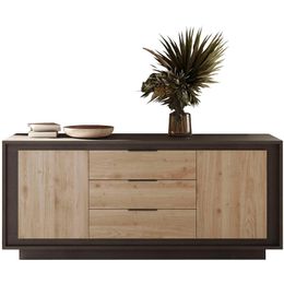 Home Affaire Sideboard &raquo;Sky, B/T 180/50 cm, Kommode/Stauraumschrank, 2 T&uuml;ren, 3 Schubk&auml;sten&laquo; Softclosing, Korpus & Front 22 mm stark, Rahmen-Optik, 