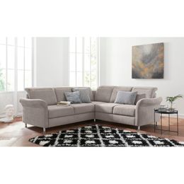 Sit & More sit&more Ecksofa &raquo;Darwin L-Form&laquo; inklusive Federkern, wahlweise mit Kopfteilverstellung, Schlaffunktion grau B/H/T: 249cm x 83cm x 229cm, Luxus-