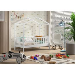 Vipack Hausbett &raquo;Junior Hausbett 70/140, umlaufender Rausfallschutz, stabil gebaut&laquo; B/H/T ca. 148x150,6x75,8cm, in verschiedenen Farben erh&auml;ltlich, inkl. 