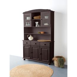 OTTO home Buffet &raquo;Mette&laquo; 2 Stk. tlg. Mit 2 Schubladen und viel Stauraum hinter 4 T&uuml;ren, H&ouml;he 181cm braun B/H/T: 120cm x 181cm x 34cm, Schubladen: 3 