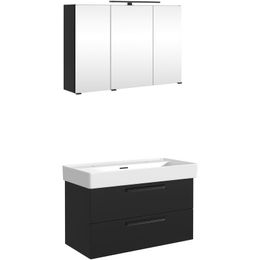 Welltime Badm&ouml;bel-Set &raquo;SALVADA, 2tlg-Set, ged&auml;mpfte Scharniere, Softclose, Keramikbecken&laquo; Ma&szlig;e (B/T/H): 100/47,5/200 cm MDF B/H/T: 100cmcm x 200cmcm x