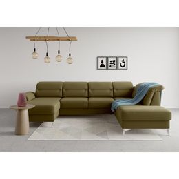 Sit & More sit&more Wohnlandschaft &raquo;Sinatra U-Form&laquo; optional mit Kopfteilverstellung und Armteilfunktion etc. gr&uuml;n 98% Polyester, 2% Polyamid B/H/T: 326cm x 85cm
