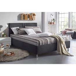 Westfalia Schlafkomfort Polsterbett &raquo;Elba&laquo; wahlweise mit LED-Beleuchtung grau Bezug Bett: Microfaser (100% Polyester) oder Strukturstoff (77% Polyester, 23% Viskose);Bonnell-