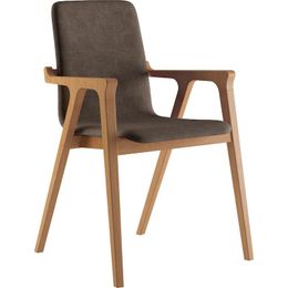 Home Affaire Armlehnstuhl &raquo;AXA&laquo; () 1 Stk. grau Polyester B/H/T: 58cm x 88cm x 57cm, 1 Stk., Microfaser Veloursoptik