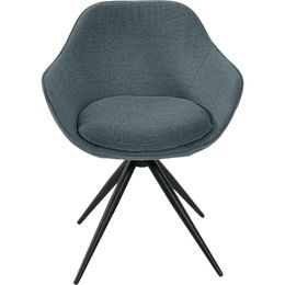 K+w Komfort & Wohnen K+W Komfort & Wohnen Drehstuhl &raquo;ZOOM&laquo; () 4-Fu&szlig; Drehstuhl mit Gestell aus Metall schwarz Struktur gr&uuml;n B/H/T: 60cm x 83cm x 57cm, Flachgewebe Q2 2250