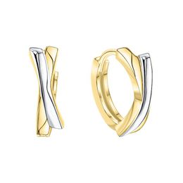 Firetti Damen Paar Creolen &raquo;Schmuck Geschenk Gold 375 Ohrschmuck Creole&laquo; gold 12,4mm, Gelbgold 375