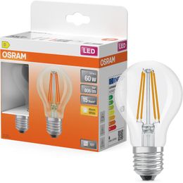 Osram LED-Leuchtmittel &raquo;LED-Lampe Star Kolbenform A60&laquo; E27 2 Stk. Warmwei&szlig; transparent Einheitsgr&ouml;&szlig;e