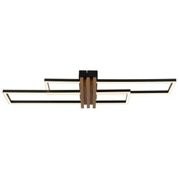 Globo LIGHTING Deckenleuchte &raquo;DAKARI I&laquo; LED-Modul 1 Stk. Warmwei&szlig; Deckenlampe Wohnzimmer-Leuchte Schlafzimmer-Leuchte Flur K&uuml;che schwarz H: 8,6cm, 1 