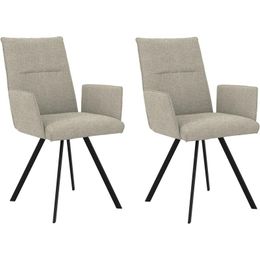 OTTO home Armlehnstuhl &raquo;Sava&laquo; (Set) 2 Stk.Metallgestell schwarz Holzwerkstoff, Metall, Polyester B/H/T: 57cm x 95cm, 2 Stk., Struktur