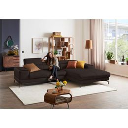 W.Schillig Ecksofa &raquo;Piedroo, Designsofa mit tollem Sitzkomfort, elegant und bequem, L-Form&laquo; Kopfteilverstellung, wahlweise mit Sitztiefenverstellung, 