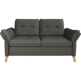 Sit & More sit&more 2-Sitzer &raquo;G&ouml;teborg&laquo; inklusive Sitztiefenverstellung und Federkern grau B/H/T: 171cm x 90cm x 102cm, NaturLEDER , Inklusive 