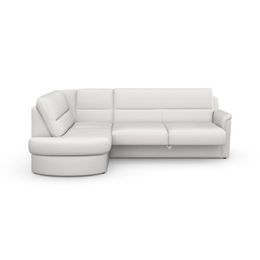Sit & More sit&more Ecksofa &raquo;Panini L-Form&laquo; wahlweise mit Vorziehsitz und Bettkasten silber B/H/T: 243cm x 87cm x 155cm, Struktur weich, Ottomane links,mit 
