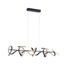 JUST LIGHT LED Deckenleuchte &raquo;CURLS&laquo; LED-Board 1 Stk. Warmwei&szlig; LED schwarz 4, 1 Stk.