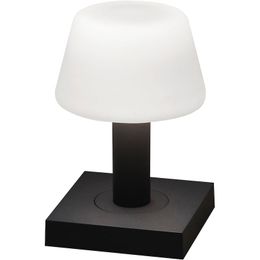 Konstsmide LED Tischleuchte &raquo;Monaco&laquo; LED-Modul 2 Stk. Warmwei&szlig; Monaco USB-Tischleuchte, 2700/3000K, dimmbar, Glas grau &Oslash; 12,5cm H: 19cm, 2 Stk.