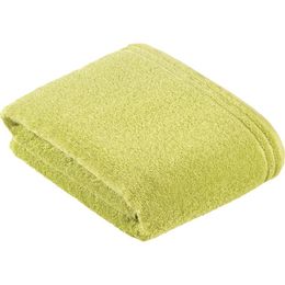Vossen Badetuch &raquo;Calypso Feeling&laquo; mit schmaler Bord&uuml;re aus 100% Baumwolle, Vegan, einfarbig gr&uuml;n Walkfrottee, Obermaterial: 100% Baumwolle B/L: 100cmx150cm, 