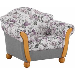 Home Affaire Sessel &raquo;Milano, bequemer Loungesessel, Landhaus-Stil, Holz-Chatosen und -F&uuml;&szlig;e&laquo; lila Chenille (70% Polyacryl, 30% Polyester) auf Korpus 