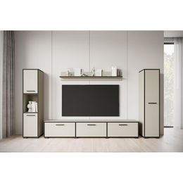Home Affaire Wohnwand &raquo;BOGOTA XL, Vitrine T&uuml;ranschlag links/rechts wechselbar&laquo; Komplett-Set, 4 Stk. tlg. Holzwerkstoff, Kunststoff B/H/T: 240cmcm x 