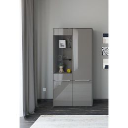 set one by Musterring Standvitrine &raquo;Reno&laquo; 1 Stk. tlg. Mit Gleitern und in verschiedenen Farben erh&auml;ltlich grau Glas, Holzwerkstoff anthrazitmatt lack,