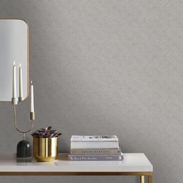 WOW Vliestapete &raquo;LINEN SHIMMER&laquo; uni Design Tapeten grau Vlies B/L: 0,52m x 10m, Rollen: 1