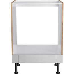 KOCHSTATION Herdumbauschrank &raquo;KS-Ahus&laquo; Breite 60 cm grau wildeiche Nachbildung, B/H/T: 60cm x 87cm x 58,4cm