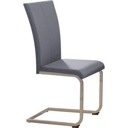 Home Affaire Freischwinger &raquo;Nils&laquo; (Set) 2 Stk.Stuhl belastbar bis 120 Kg, Gestell Metall im Chrom-Look oder Schwarz grau Holzwerkstoff, Metall, 