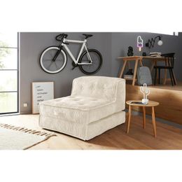 Home Affaire Sessel &raquo;Pia&laquo; Loungesessel aus Cord, in 2 Gr&ouml;&szlig;en, Pouf-Funktion. beige 100% Polyester Cord, XL, B/H/T: 83cm x 77cm x 83cm