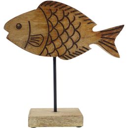 AM Design Dekofigur &raquo;Fisch aus Mangoholz und Metall&laquo; Osterdekoration in drei Gr&ouml;&szlig;en braun Holzwerkstoff, Metall B/H/T: 5cm x 20cm x 20cm