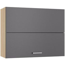 KOCHSTATION Faltlifth&auml;ngeschrank &raquo;KS-Lucy&laquo; Breite 90 cm, H&ouml;he 70,4 cm, mit 1 Faltliftt&uuml;r, 2 Einlegeb&ouml;den Eiche hell, B/H/T: 90cm x 70,4cm x 34,6cm, 