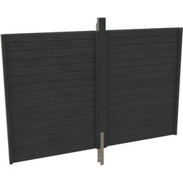 Skan Holz Carport-R&uuml;ckwand aus Profilschalung grau Holzwerkstoff B/H/T: 291cm x 200cm
