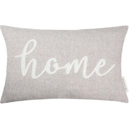 Quelle Dekokissen &raquo;Home&laquo; mit Schriftzug beige Obermaterial: 96% Polyester, 4% Leinen B/L: 30cm x 50cm, 1 Stk.