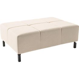 Home Affaire Hockerbank &raquo;Ancona New&laquo; passend zum Ecksofa, auch in Easy care-Bezug + Cord beige : 88% Polyester, 12% Polyacryl B/H/T: 107cm x 43cm x 