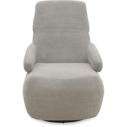 DOMO collection Sessel &raquo;700015 mit R&uuml;ckenverstellung und Drehfunktion&laquo; wahlweise auch mit Wippfunktion, Drehsessel grau 100% Polyester Chenille-Optik,