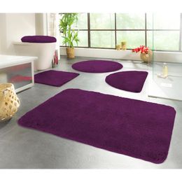 Kinzler Badematte &raquo;Chaozhou, Badvorleger, Badezimmer Teppich&laquo; H&ouml;he 20 mm rutschhemmend beschichtet fu&szlig;bodenheizungsgeeignet Badteppich, Uni Farben, 