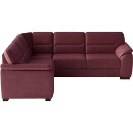 Sit & More sit&more Ecksofa &raquo;Montego L-Form, B: 256 cm, gro&szlig;e Stoffauswahl, Komfort Sitzh&ouml;he 46cm&laquo; wahlweise mit Schlaffunktion und Schubkasten rot 100% 