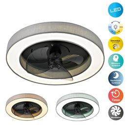 OTTO home LED Deckenleuchte &raquo;Deckenventilator Vittor&laquo; LED-Modul 1 Stk. warmwei&szlig; - kaltwei&szlig; inkl. Ventilator, dimmbar, CCT, Memory, Nachtlicht, Timer, 