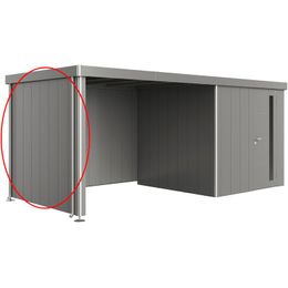 BioHort Ger&auml;tehaus-Seitenwand f&uuml;r Seitendach von Neo 2A-2D grau Stahlblech B/H/T: 203cm x 200cm x 4,3cm